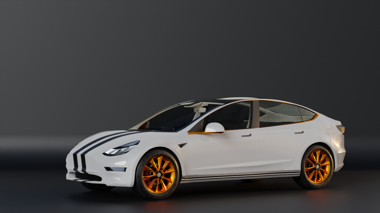 Tesla Model 3 - Blender 3D - Cycles - ak media bodenheim
